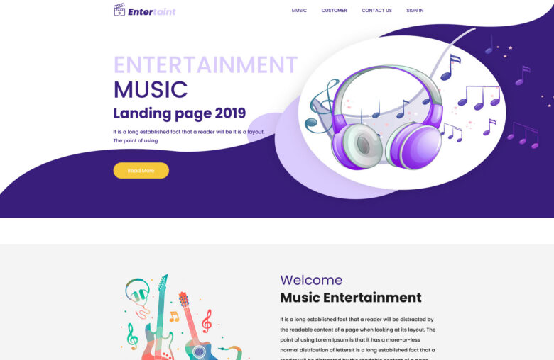25 Best Music Website Templates Free & Premium - freshDesignweb
