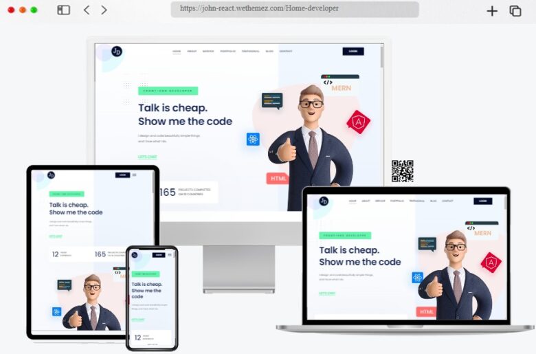 10 Best React Portfolio Website Templates 2024 – freshDesignweb