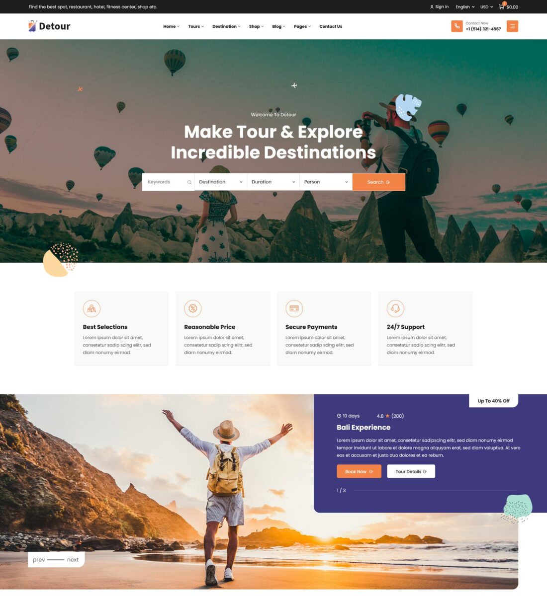 40 Best Travel Website Templates 2023 - freshDesignweb