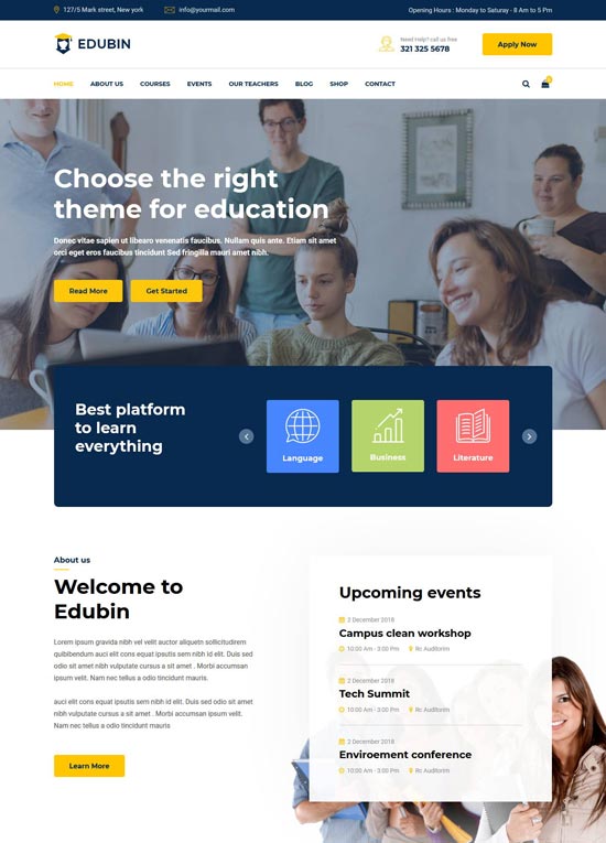90+ Best Education Website Templates 2021 - Page 2 of 3 - freshDesignweb
