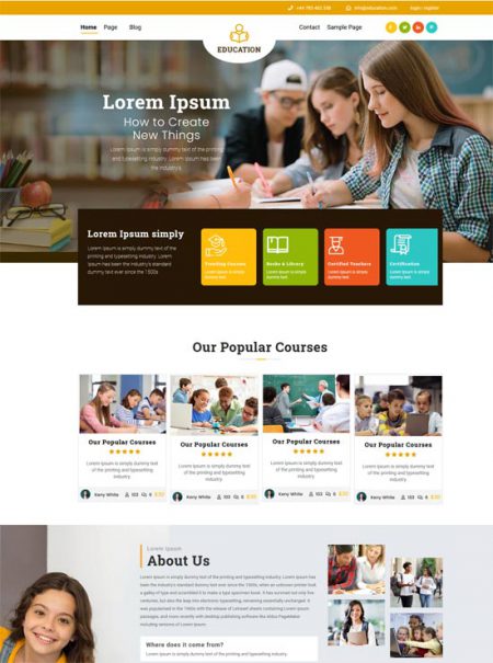 15+ Best Free Education WordPress Themes 2025 – freshDesignweb