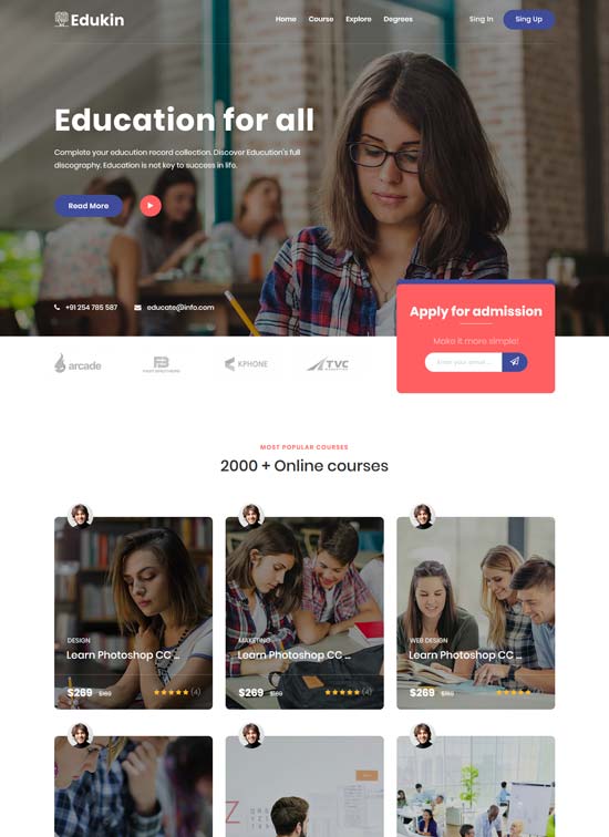 90+ Best Education Website Templates 2021 - Page 2 of 3 - freshDesignweb