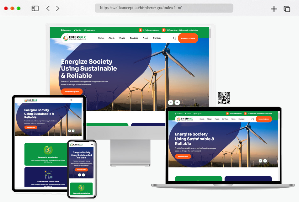 Top Wind & Solar Energy Website Templates for 2024 - freshDesignweb