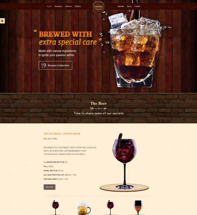 20 Best Brewery Beer Website Templates 2024 - freshDesignweb