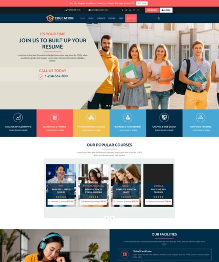 33 Best Free Education WordPress Themes 2024 - freshDesignweb