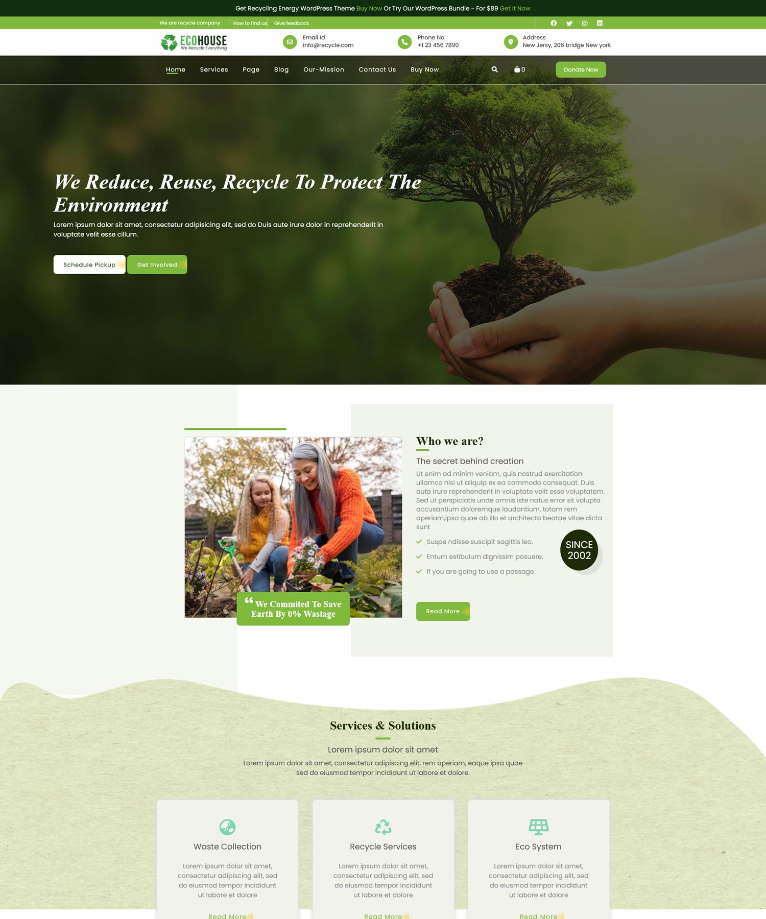 16 Best Free Eco Nature Environment WordPress Themes 2024 - freshDesignweb