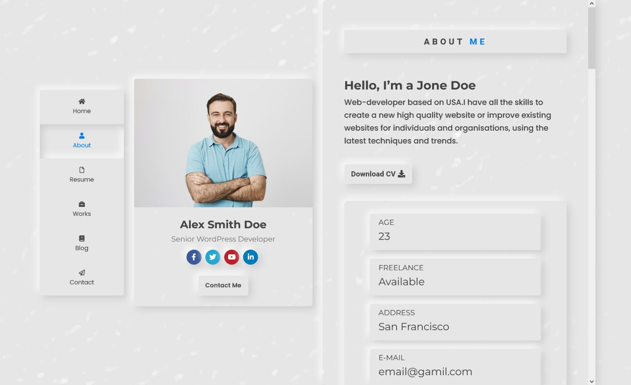 8 Best Free Resume WordPress Themes 2024 - freshDesignweb