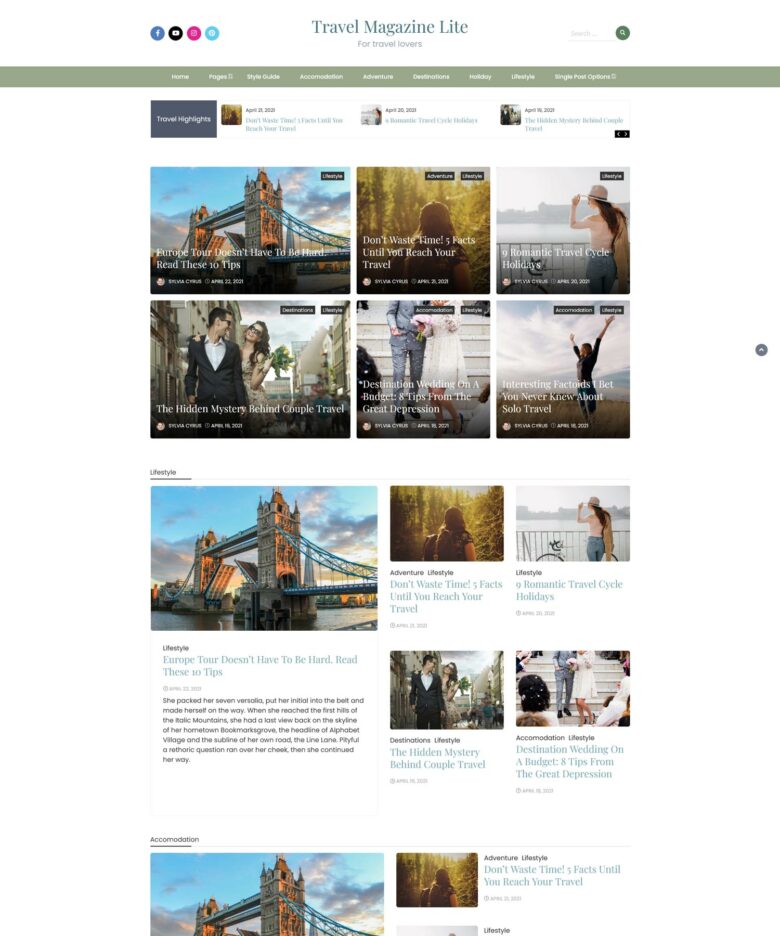33 Best Free Travel WordPress Themes for Tour Trips Blog - freshDesignweb