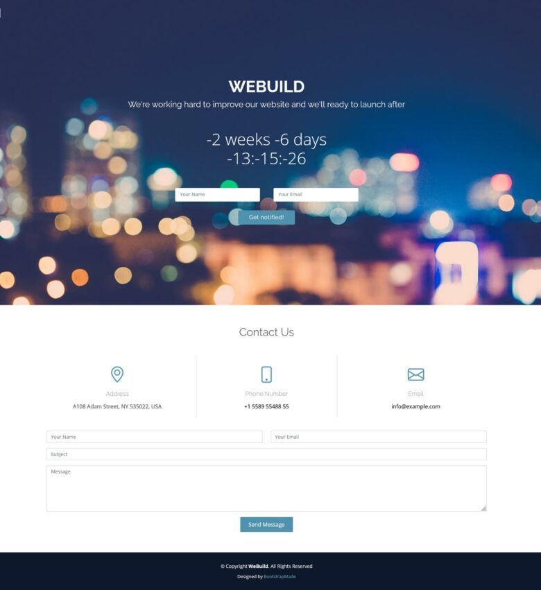 30 Free Coming Soon Under Construction HTML Website Templates 2024 ...