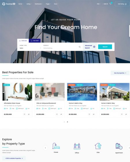 32 Best Real Estate Website Templates Free & Premium - freshDesignweb