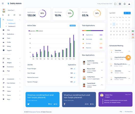 Bootstrap Admin Templates 2021