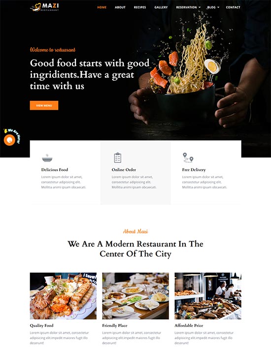 90+ Best Restaurant Cafe Website Templates 2021 - freshDesignweb