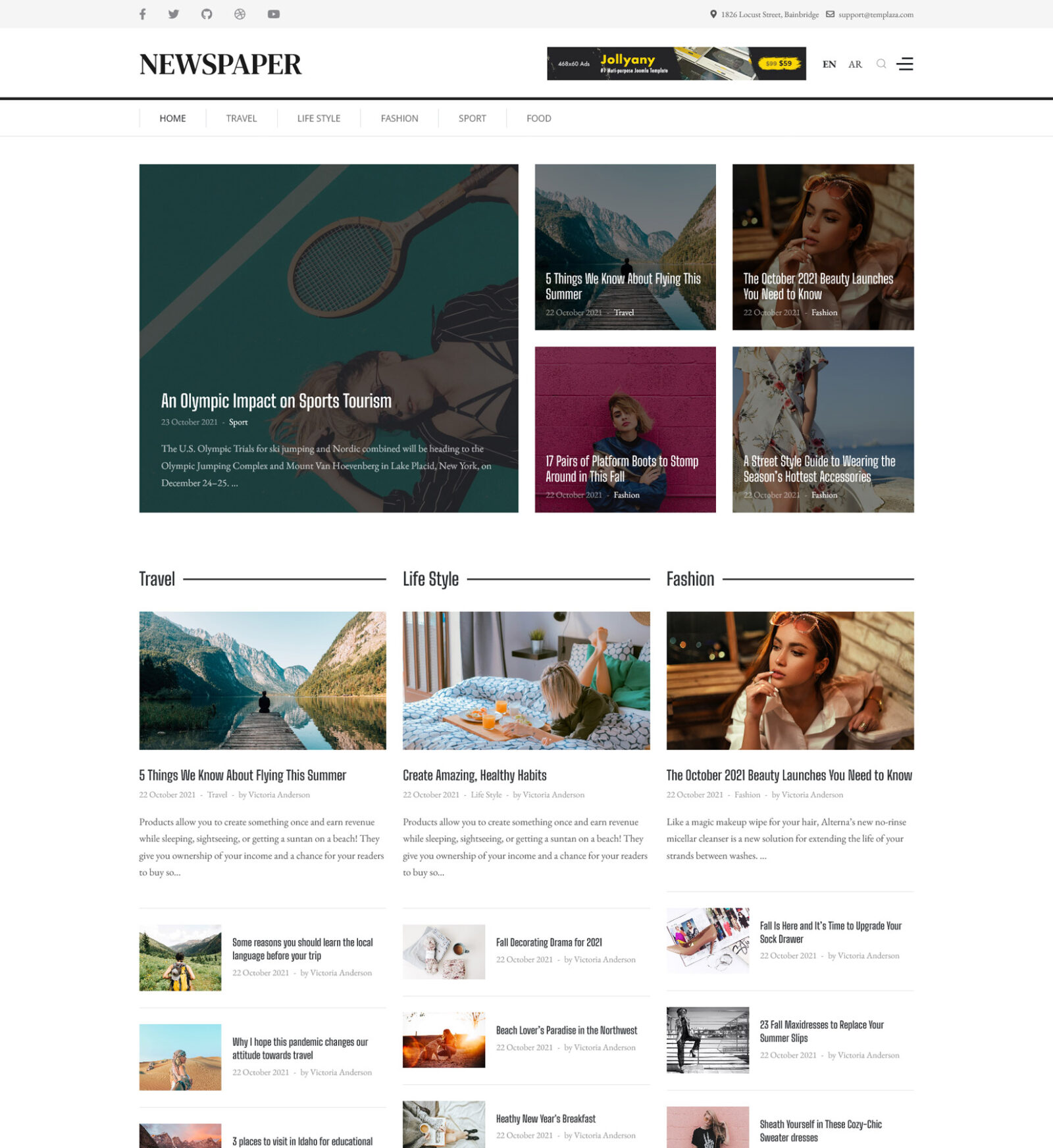 25 Best News & Magazine Joomla Templates - freshDesignweb