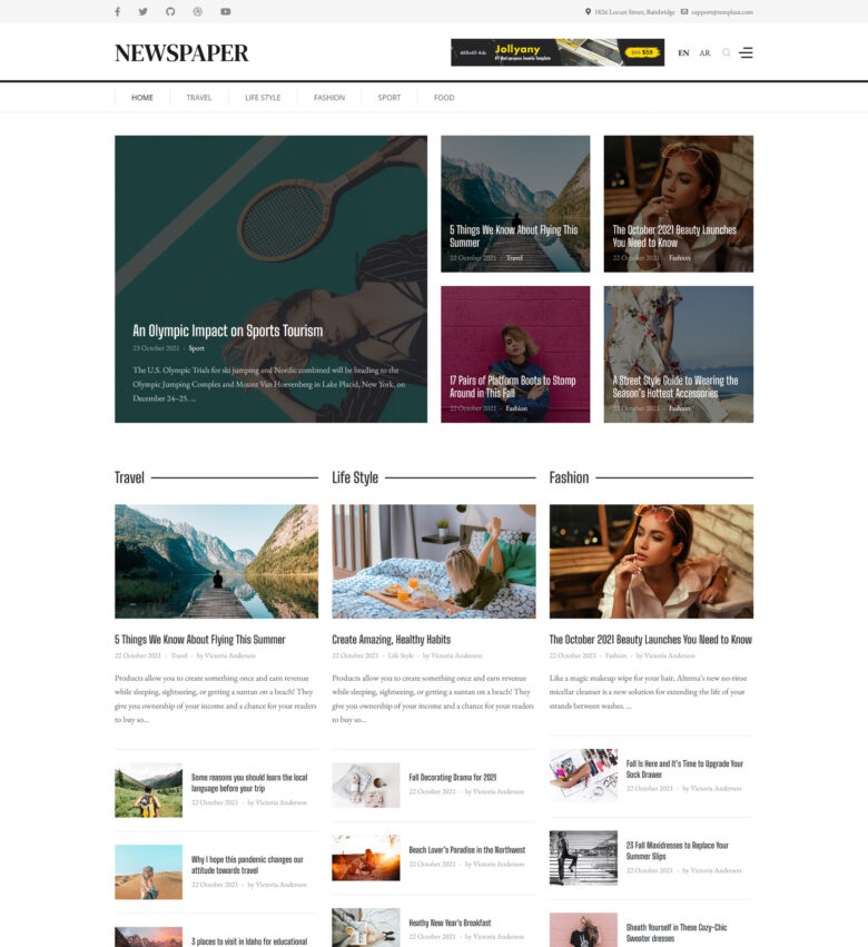 25 Best News & Magazine Joomla Templates - freshDesignweb