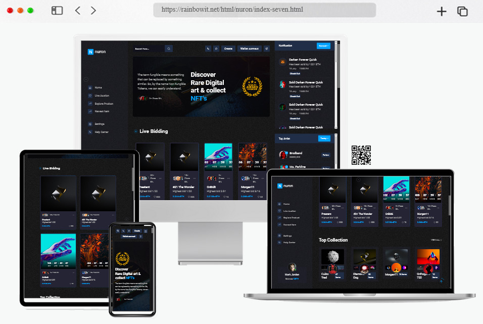Top 10+ Modern NFT Marketplace Website Templates for 2025 - freshDesignweb