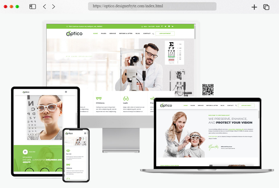 10+ Best Eye Care & Optometrist Website Templates 2025 - freshDesignweb