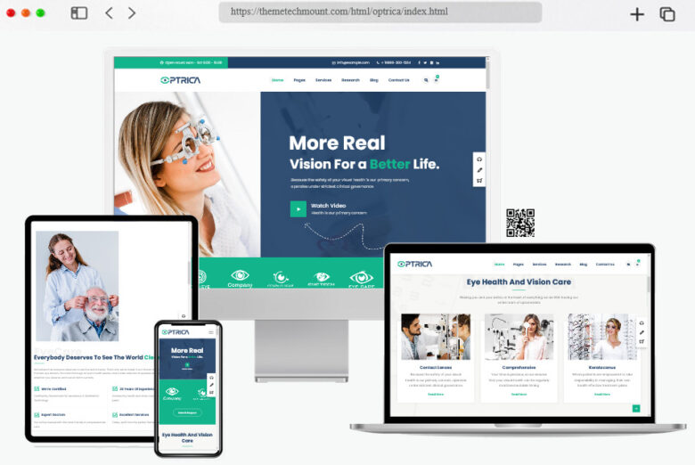 10+ Best Eye Care & Optometrist Website Templates 2025 - freshDesignweb