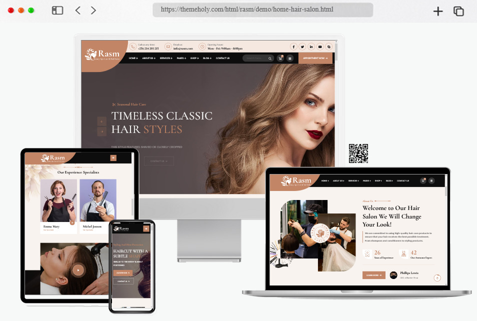 10+ Best Beauty Salon Website Templates for 2025 - freshDesignweb