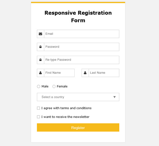 60 Beautiful HTML CSS Sign Up Registration Form Templates 