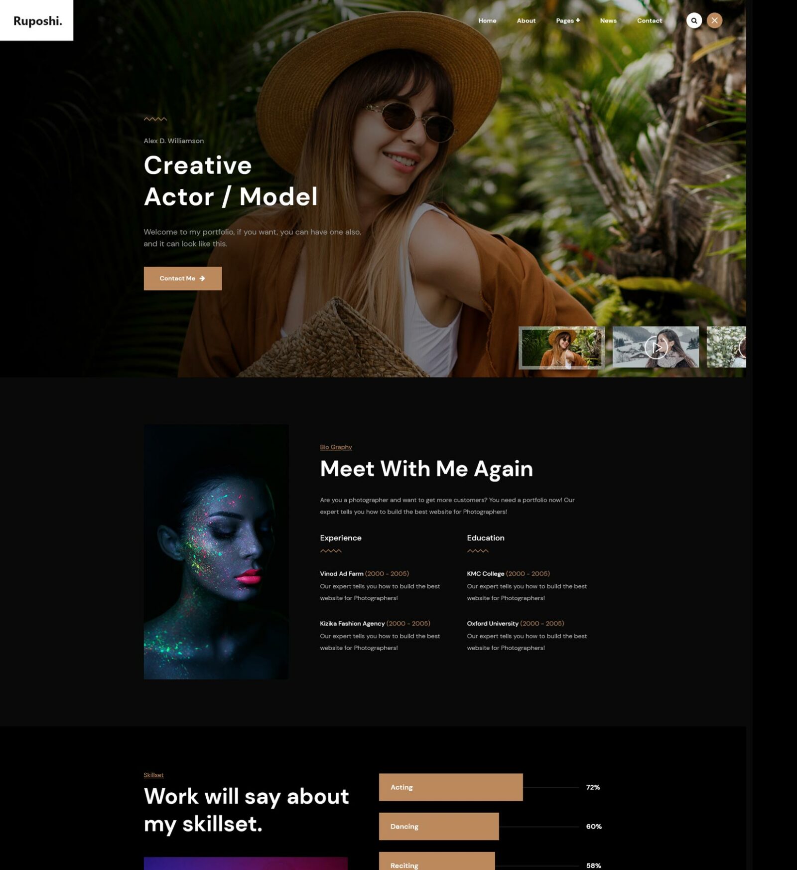 20 Best Model Agency Website Templates 2024 - freshDesignweb