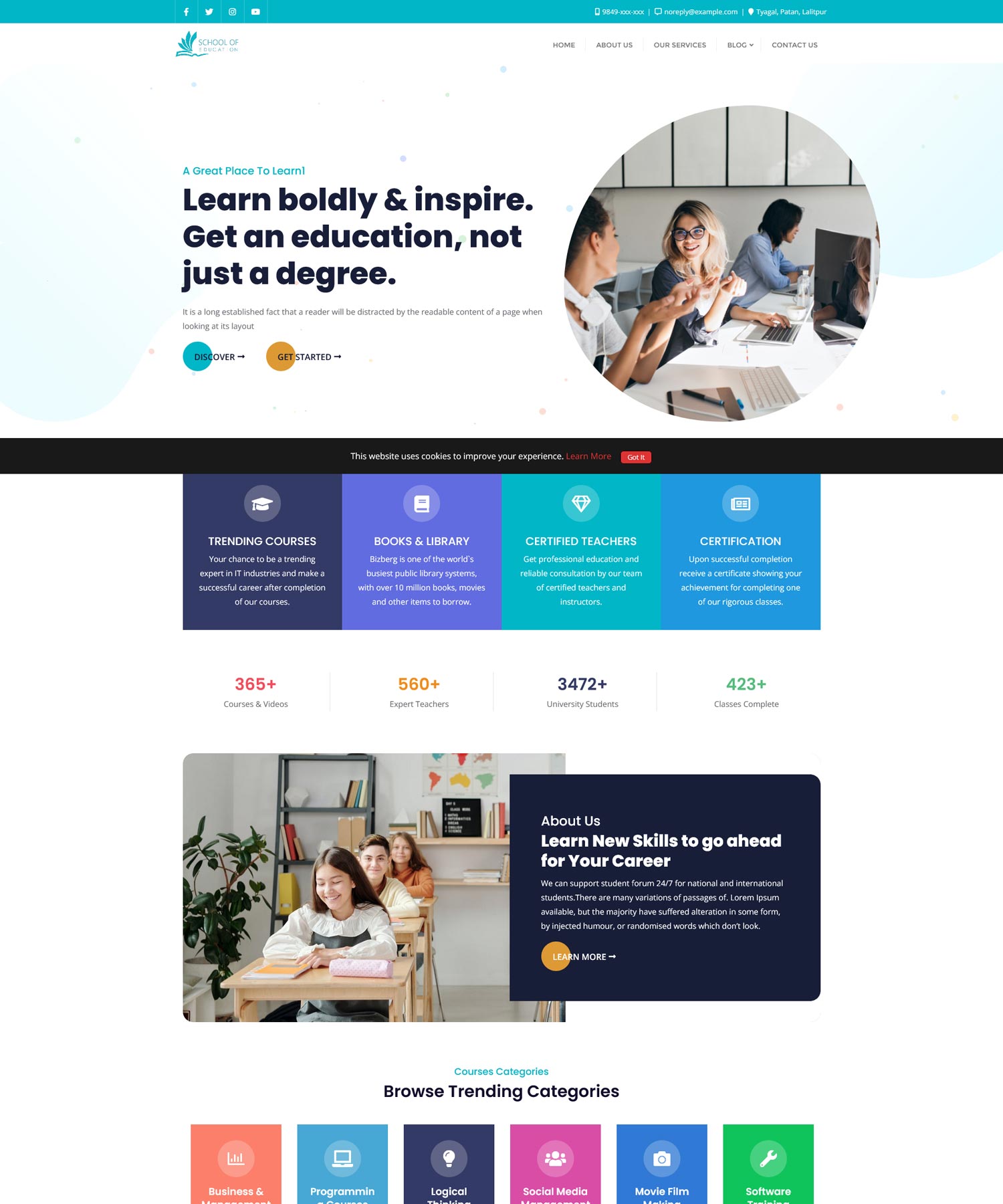 33 Best Free Education WordPress Themes 2024 - freshDesignweb