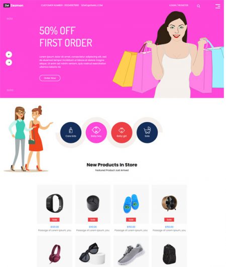45+ Best Free eCommerce Website Templates 2024 - freshDesignweb