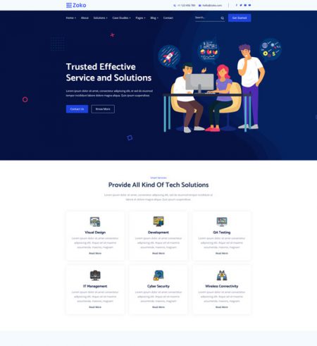 30 Best IT Company Website Templates 2024 - freshDesignweb