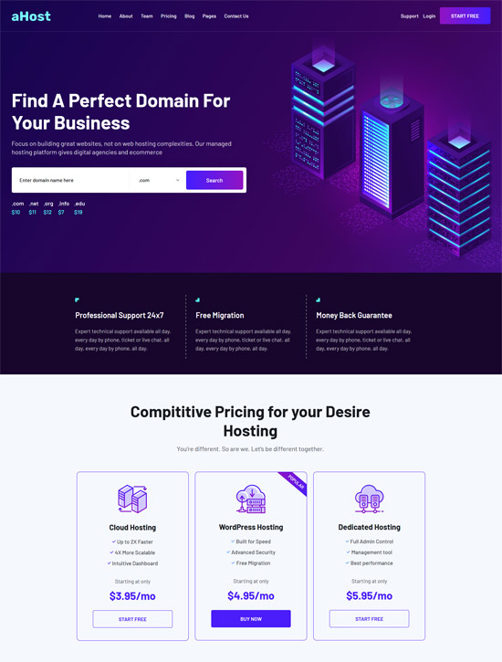 50+ Best Hosting WordPress Themes 2022 - freshDesignweb