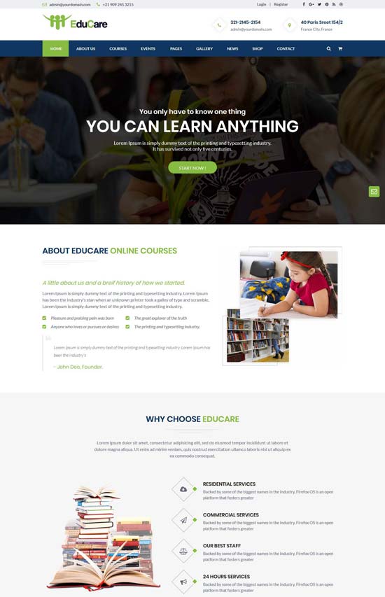 90+ Best Education Website Templates 2021 - Page 2 of 3 - freshDesignweb
