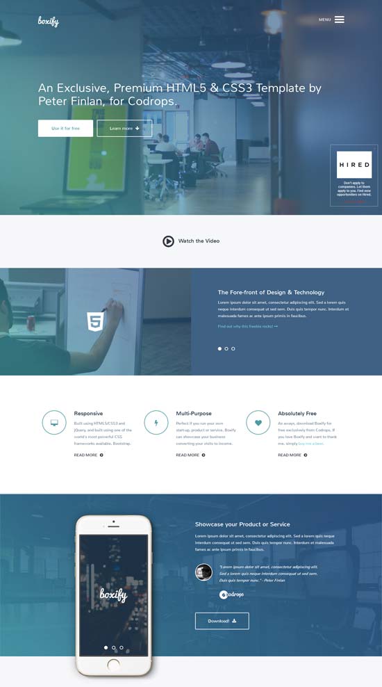 Best One Page Website Templates Printable Templates