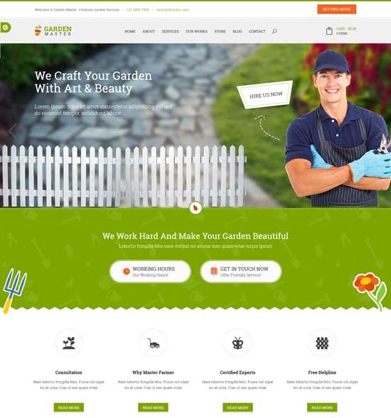 59 Best Gardening and Landscaping Website Templates - freshDesignweb